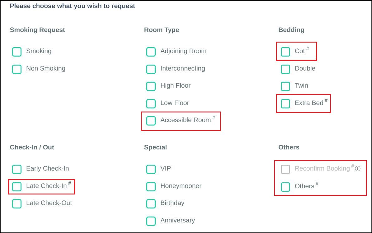 Post booking special requests - stuba.com